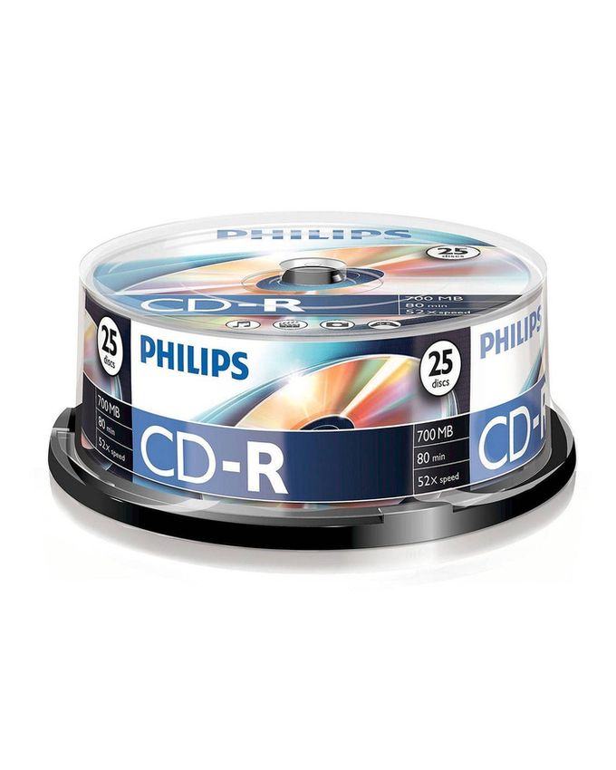 Philips CD-R Vierges - 700MB - 52X - 80min - Pack de 25pcs - Achat en ...